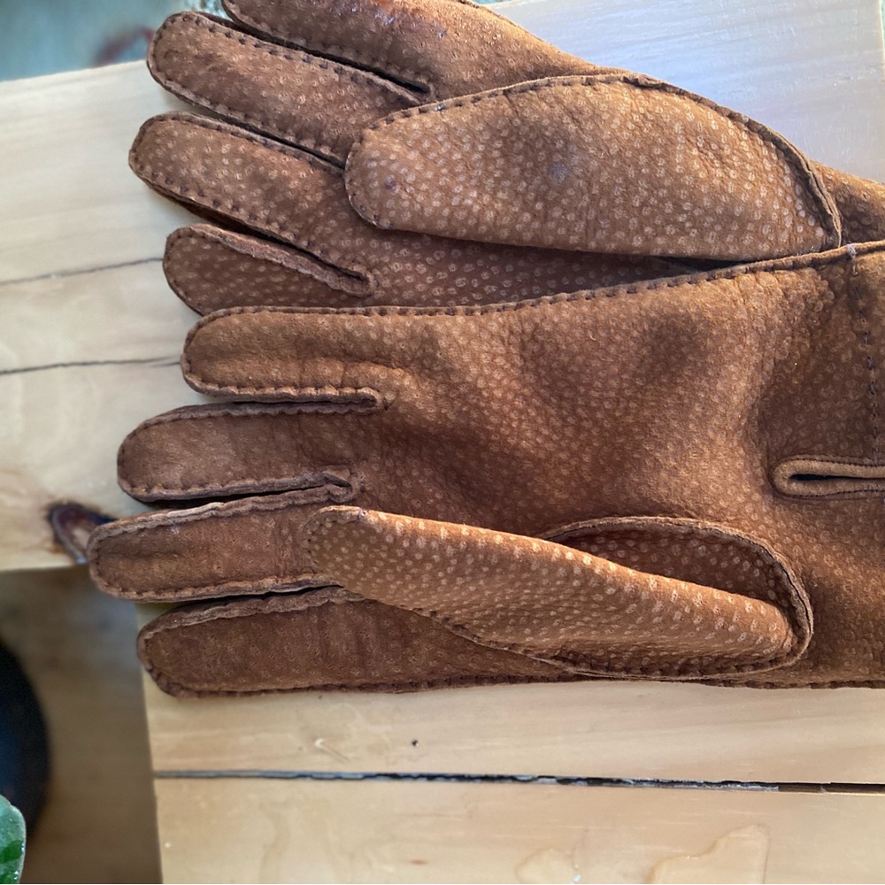 Italian Leather Cashmere-Lined Gloves - Gem